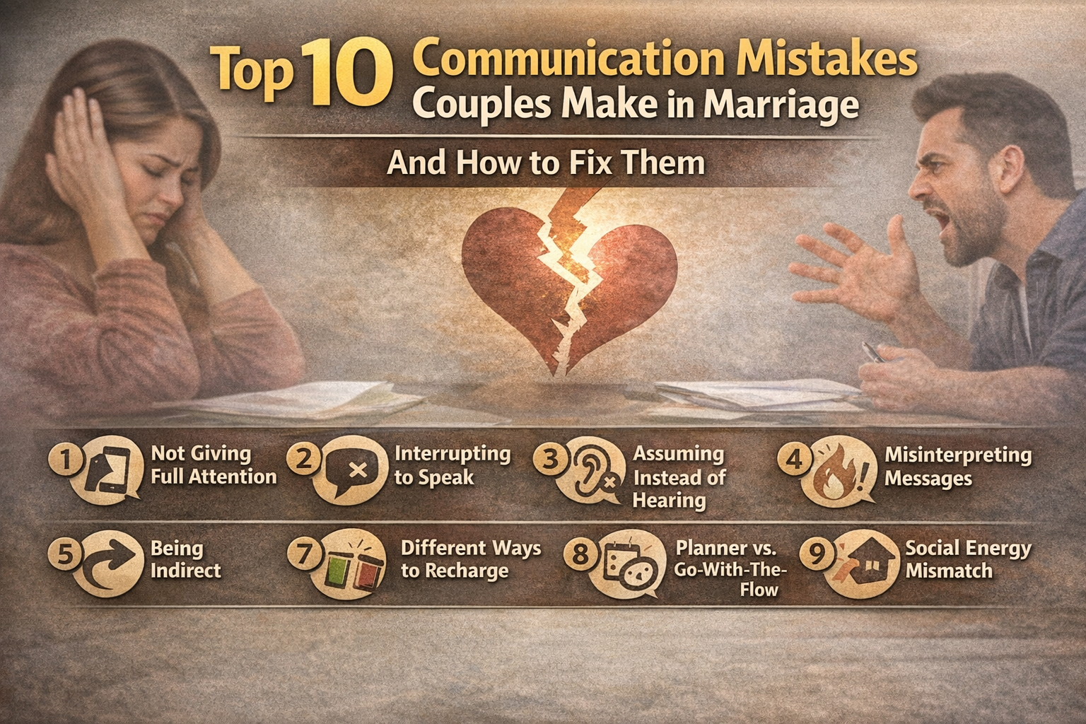 Top 10 Communication Mistakes Couples Make in Marriage: And How to Fix Them